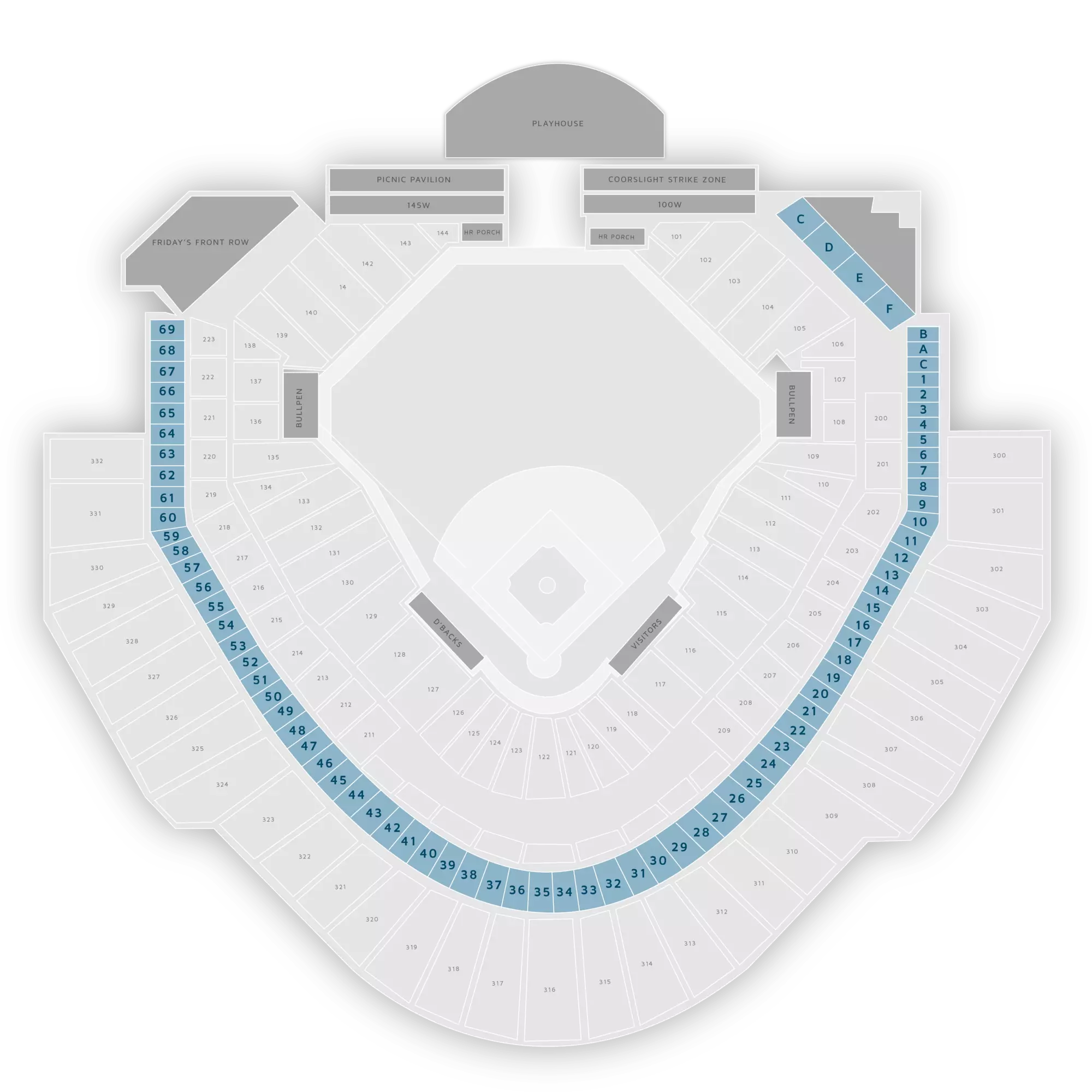 Chase Field Parking Map